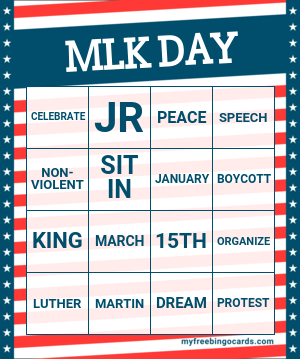MLK DAY BINGO