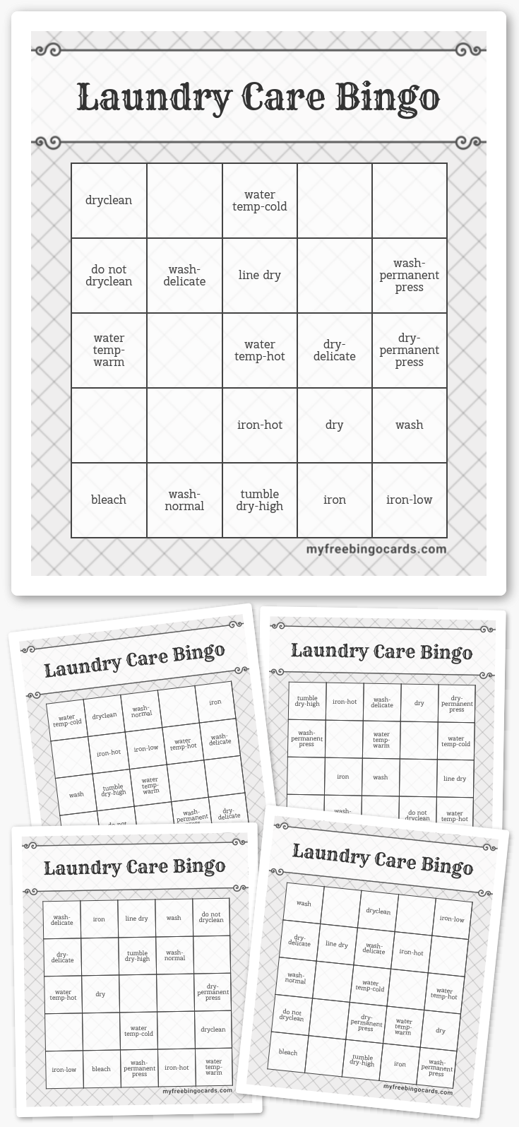 Virtual Laundry Care Bingo