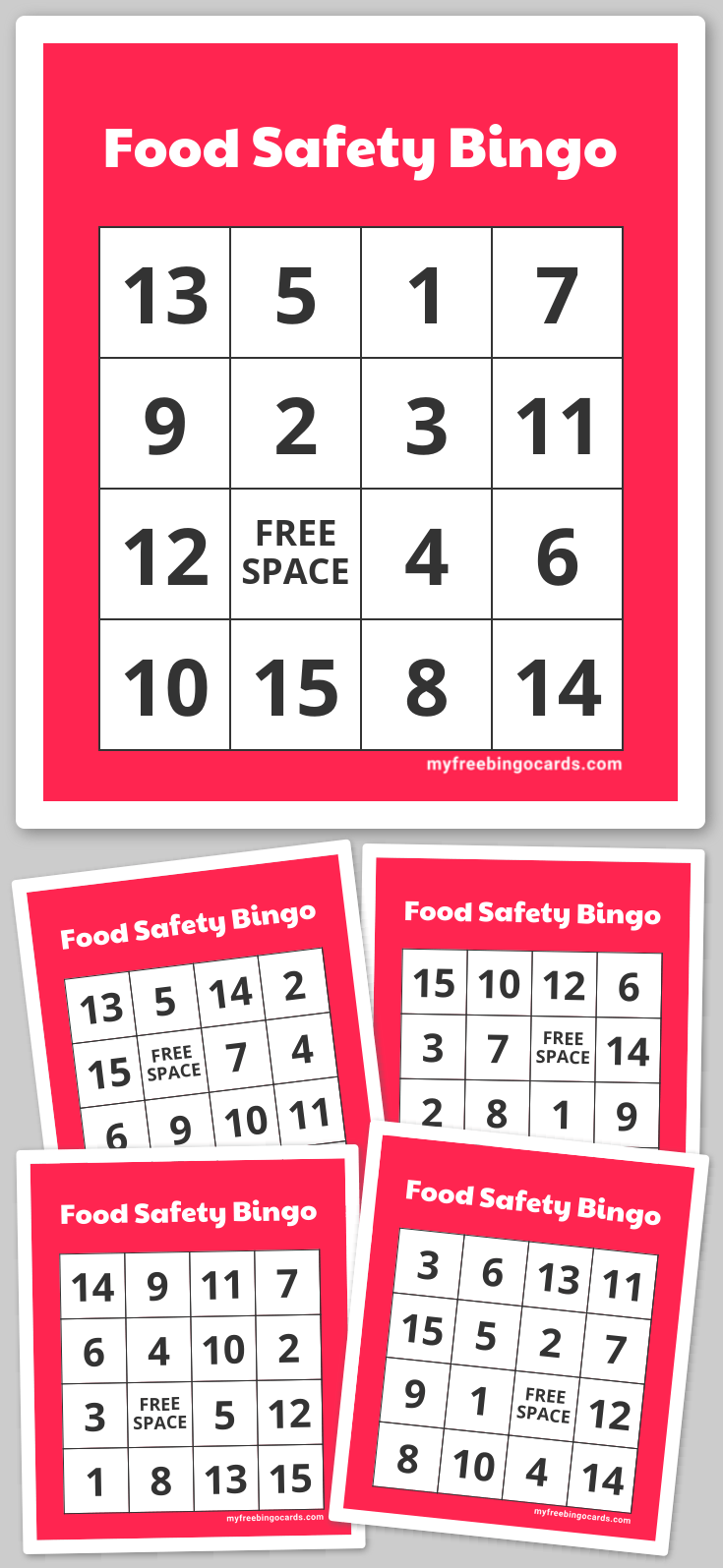 Virtual Food Safety Bingo