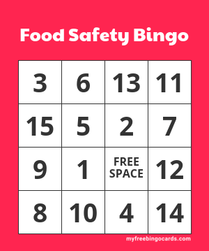 Food Safety Bingo