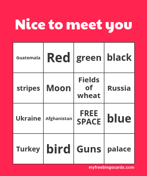 Nice to meet you Bingo
