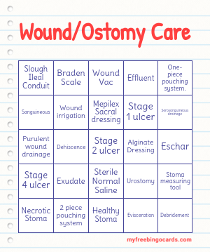 Wound/Ostomy Care Bingo