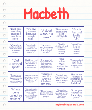 Macbeth Bingo