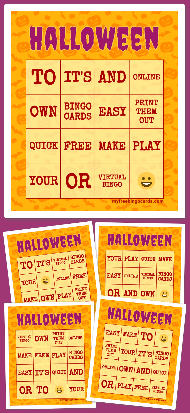 Virtual Halloween Bingo