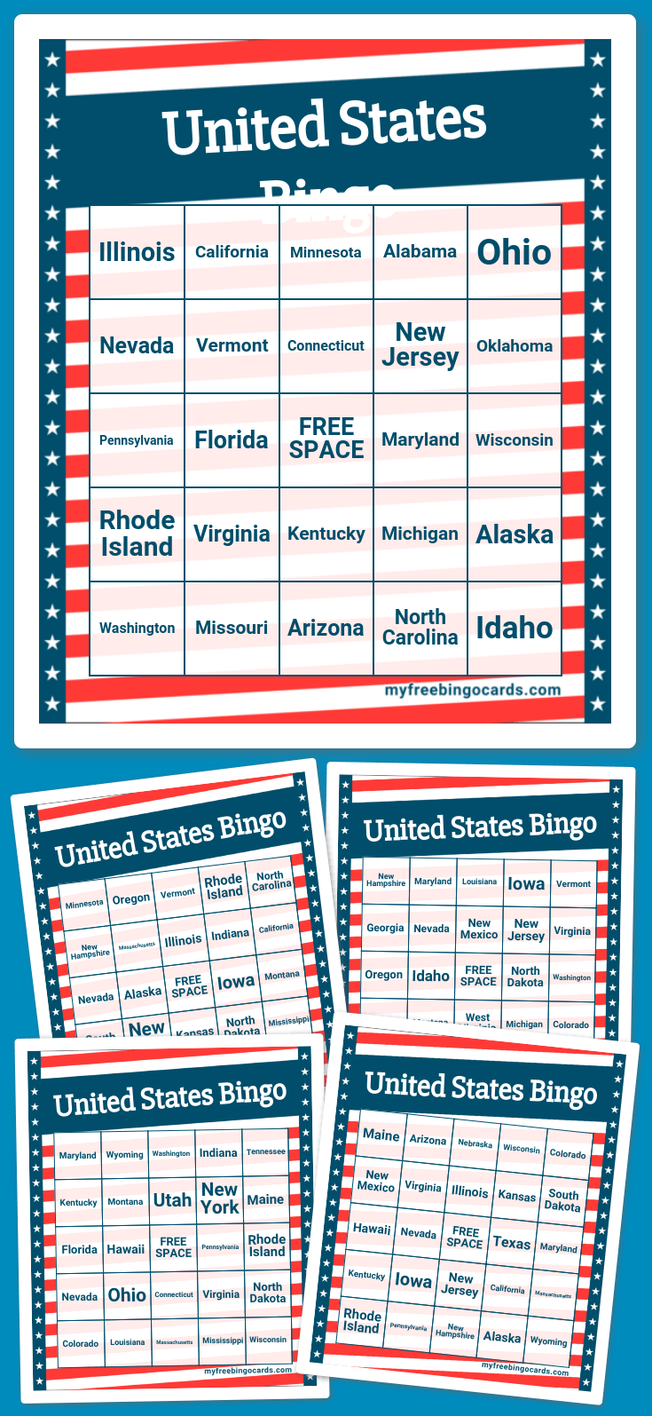 Virtual United States Bingo