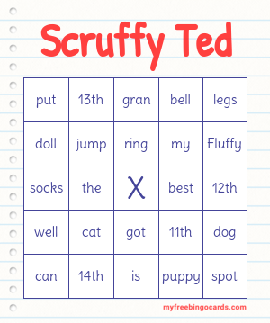 Scruffy Ted Bingo