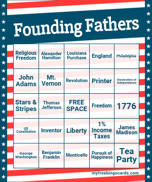 Founding Fathers Bingo