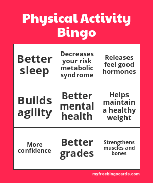 Physical Activity Bingo