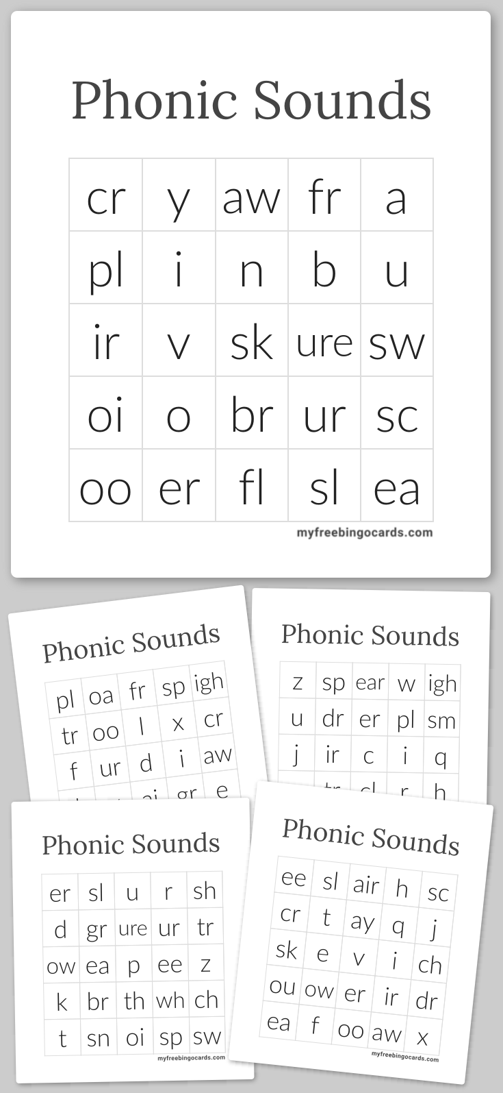 Virtual Phonic Sounds Bingo