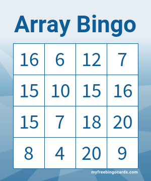 Array Bingo