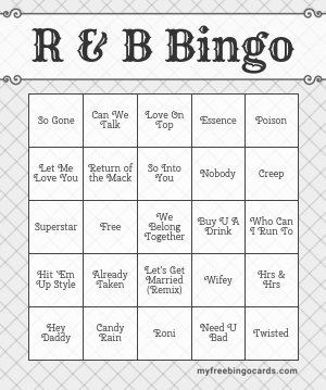 R & B Bingo