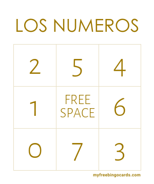 LOS NUMEROS BINGO