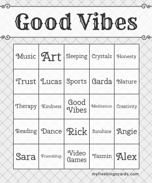 Good Vibes Bingo