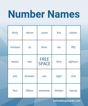 Print 100+ Number Names Bingo Cards