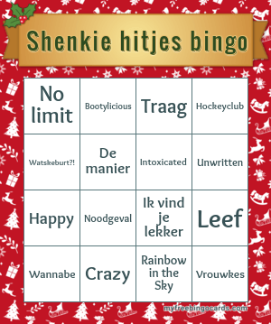 Shenkie hitjes bingo