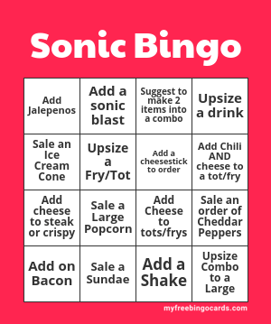 Sonic Bingo