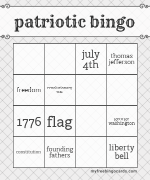 patriotic bingo