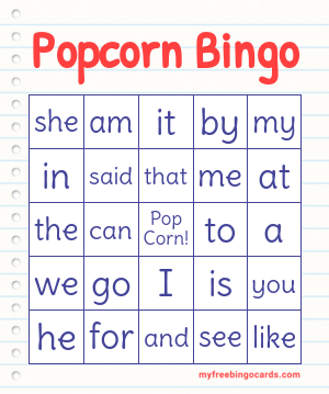 Popcorn Bingo