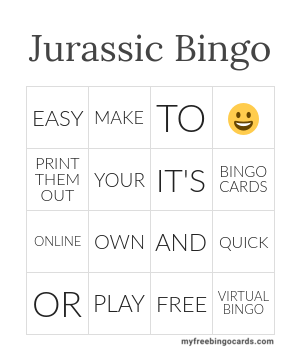 Jurassic Bingo