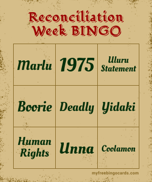 Reconciliation Week BINGO