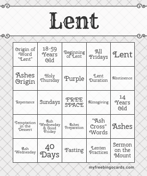Lent Bingo