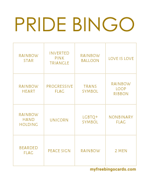 PRIDE BINGO