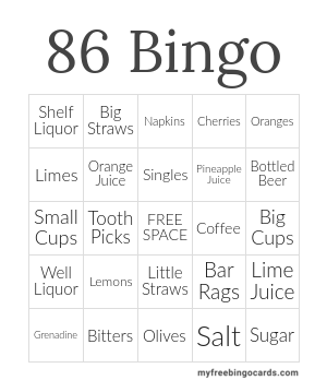 Print 100+ 86 Bingo Cards