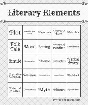 Literary Elements Bingo