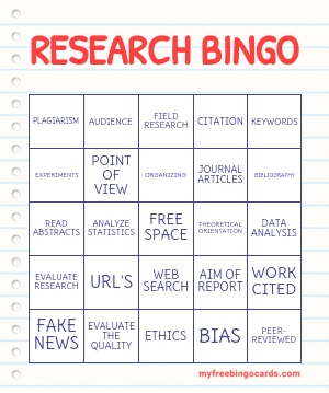 RESEARCH BINGO