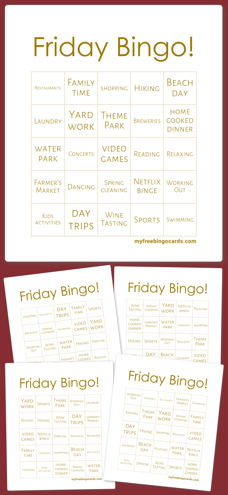 Virtual Friday Bingo!