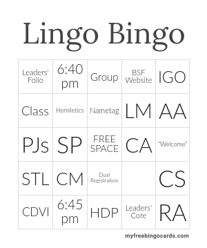 Print 100+ Lingo Bingo Cards