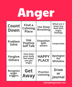 Anger Bingo