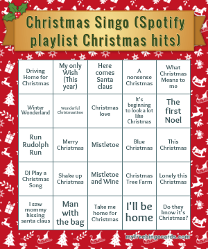 Christmas Singo (Spotify playlist Chr… Bingo