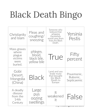 Black Death Bingo