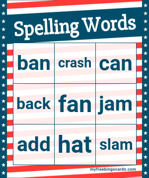 Print 100+ Spelling Words Bingo Cards