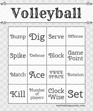 Volleyball Bingo