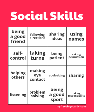 Social Skills Bingo