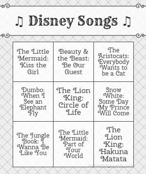 Disney Songs ♫ Bingo