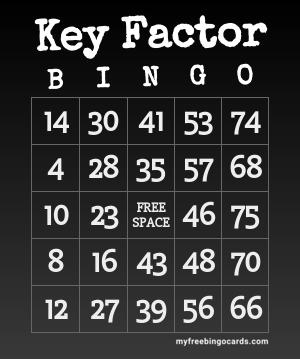 Key Factor BINGO