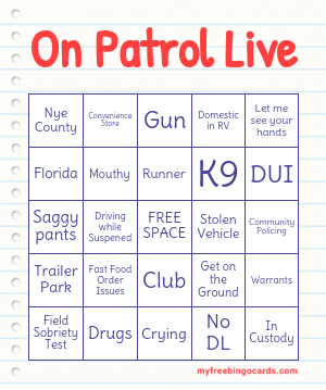 On Patrol Live Bingo