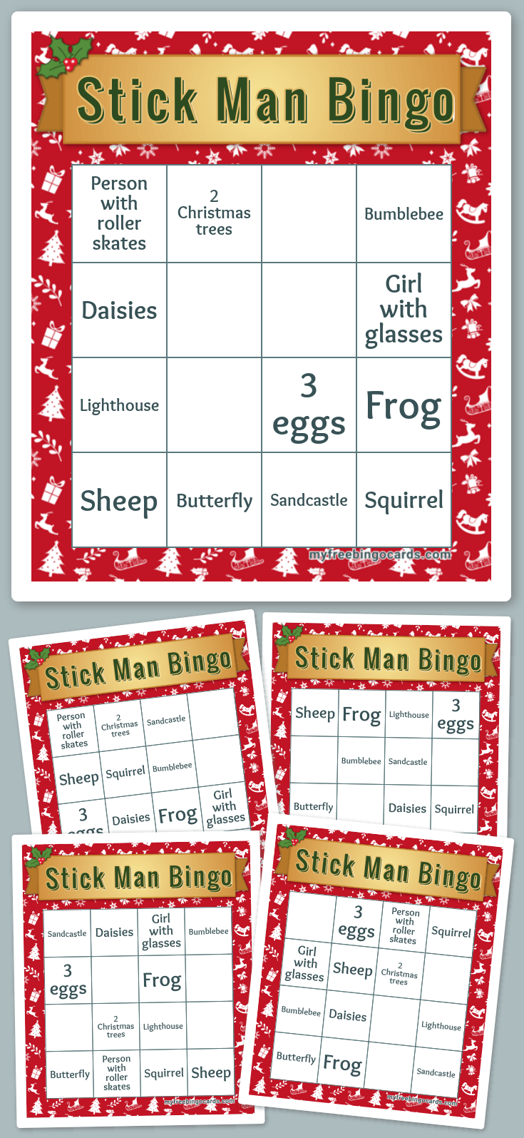 Virtual Stick Man Bingo