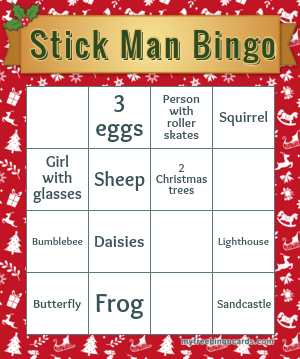 Print 100+ Stick Man Bingo Cards