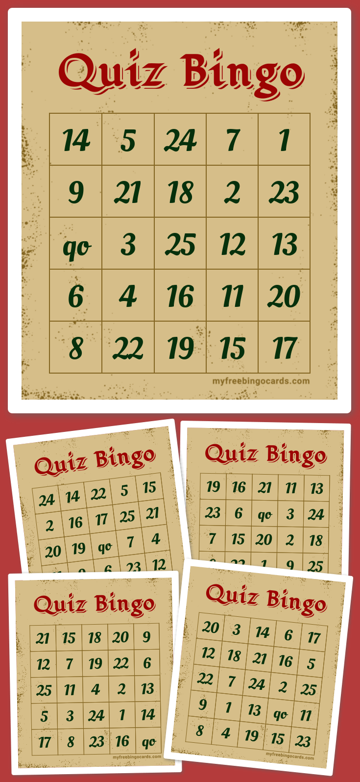 Virtual Quiz Bingo