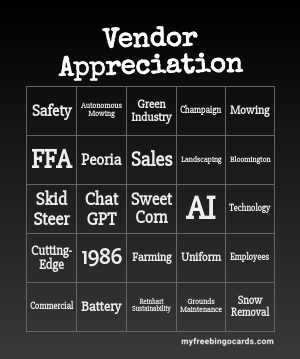 Vendor Appreciation Bingo