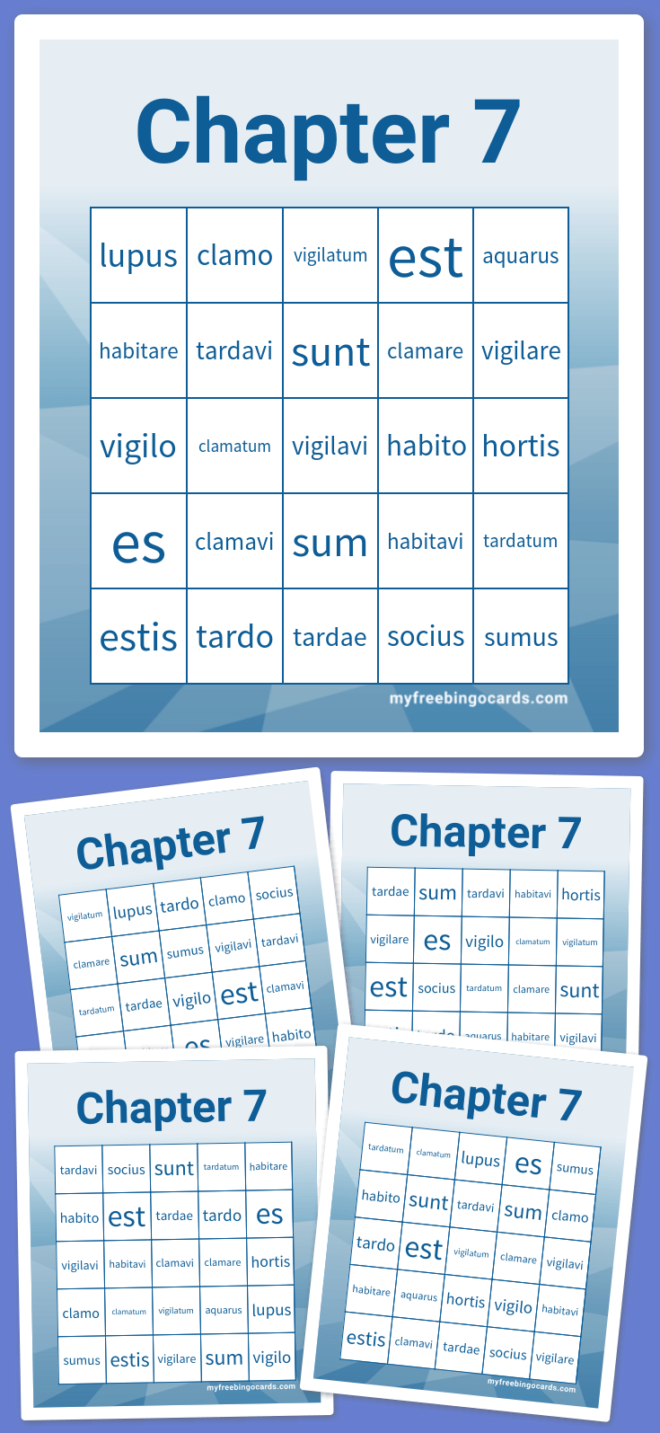 Virtual Chapter 7 Bingo