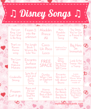 Disney Songs ♫ Bingo