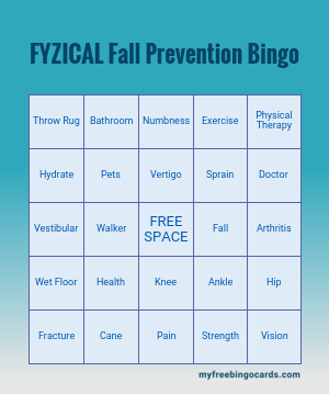 FYZICAL Fall Prevention Bingo
