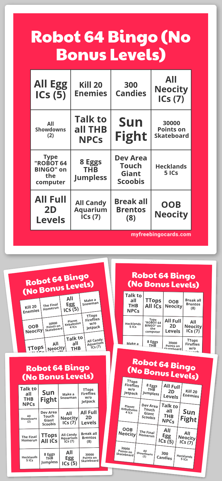 Virtual Robot 64 Bingo (No Bonus Levels)