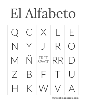 El Alfabeto Bingo
