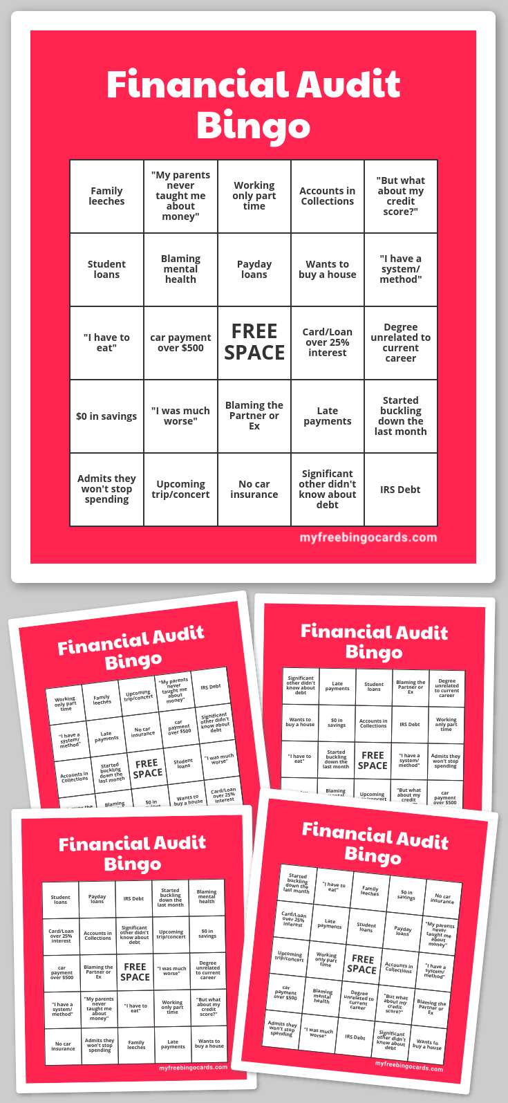Virtual Financial Audit Bingo